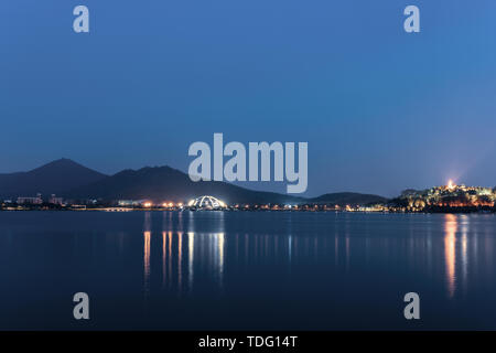 Night view of Xuanwu Lake Stock Photo - Alamy
