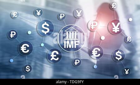 imf international monetary fund concept with big word or text and team ...