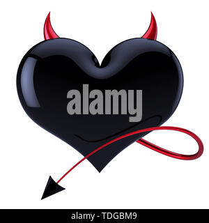 Heart devil fake love abstract, evil demon divorce symbol, lover ...