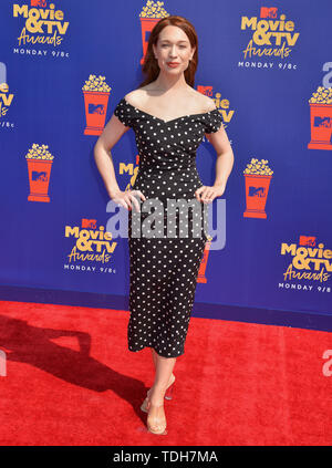 Rhian Rees attends the 2019 MTV Movie and TV Awards held at Barker ...