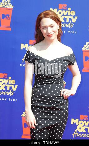 Rhian Rees attends the 2019 MTV Movie and TV Awards held at Barker ...