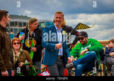 Mayor Ted Wheeler of Portland, Oregon during a meeting in his office ...