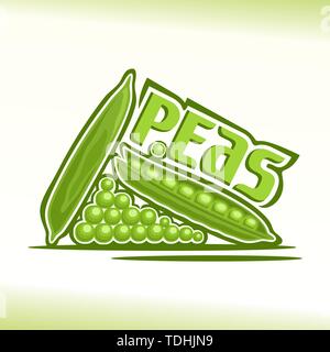 Green peas logo lettering typography food label or sticer. Concept for ...