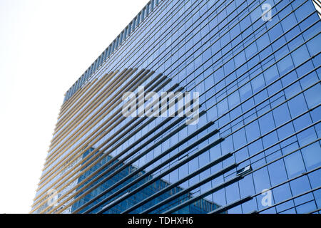 Modern glass silhouettes of skyscrapers in the city Stock Photo - Alamy