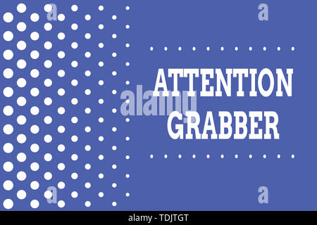 Handwriting text writing Attention Grabber. Concept meaning Demanding ...