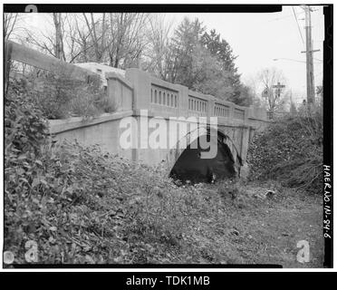 OBLIQUE VIEW OF BRIDGE, LOOKING SOUTHEAST OF UPSTREAM SIDE OF BRIDGE ...