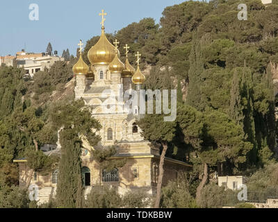 Israel, Jerusalem, the golden onion domes of the Russian Orthodox ...