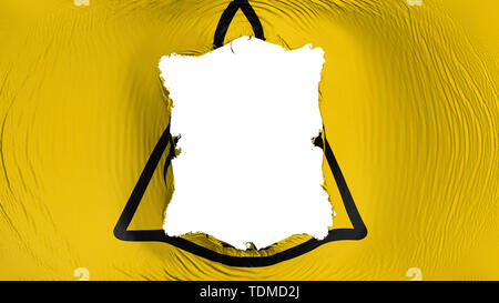 Square hole in the Warning Hazard Radiation flag Stock Photo - Alamy
