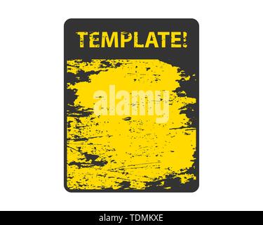 Danger sign isolated. Warning label empty template vector Stock Vector ...