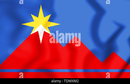 3D Flag of Pocatello (Idaho), USA. 3D Illustration Stock Photo - Alamy