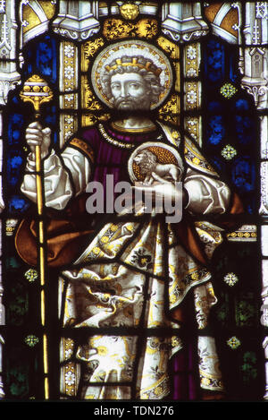 Stained Glass window, Story of Daniel, with King Darius, in the Lions ...