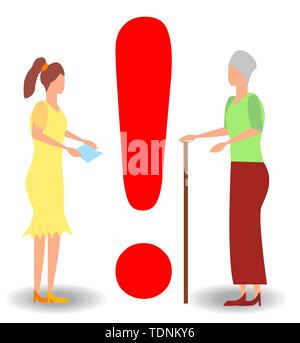 Misunderstanding between two people vector illustration. Cartoon angry ...