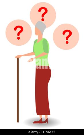 cartoon woman asking question Stock Vector Art & Illustration, Vector ...
