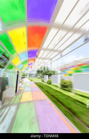 pavement of a park with greenland Stock Photo - Alamy