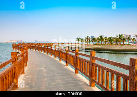 Bridge and Building in Jinsha Bay, Zhanjiang City Stock Photo - Alamy