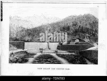 View below the Croton Dam. The Croton aqueduct was built 1837-42 to ...