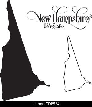Home Decor Wall Decor Shape of New Hampshire US Flag svg/dxf etna.com.pe