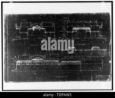 PHOTOCOPY OF ORIGINAL DRAWING TRANSVERSE SECTIONS TOWARDS FRONT AND ...