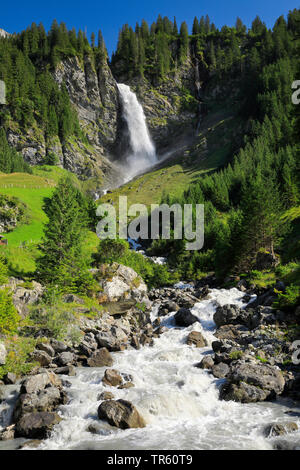 waterfall Staeubifall in Unterschaechen, Switzerland, Uri, Alp Aesch ...