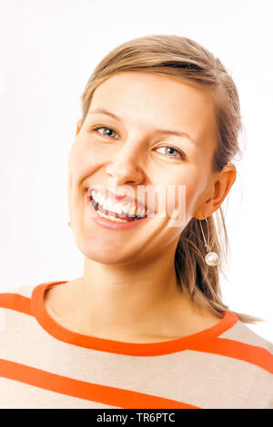 Portrait of a beautiful woman in good shape posing in sport gym Stock ...