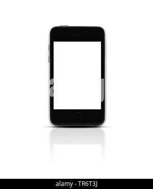 touchscreen phone with cut out screen in female hand Stock Photo - Alamy