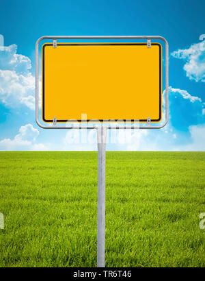 German place-name sign with copy space, Germany Stock Photo - Alamy