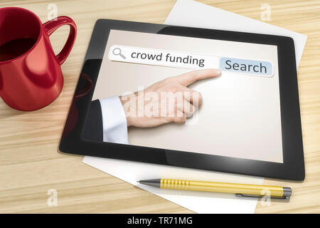 3D illustration of tablet graphics and text made by metallic dice ...