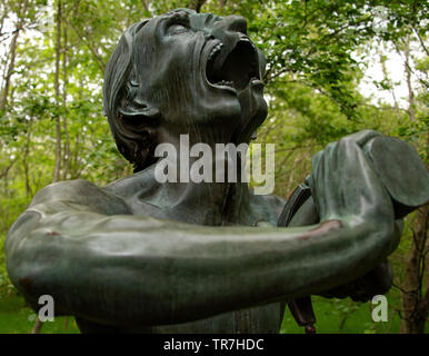 Split Man.The icon of ‘Indecision’.The sculpture symbolizes the awful ...