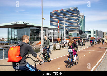 Amsterdam, the Netherlands, bike path, bicycle highway, part of the ...