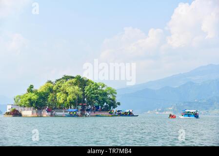 Tal Bahari Temple, a Hindu Temple on a Small Island of Phewa Lake in ...
