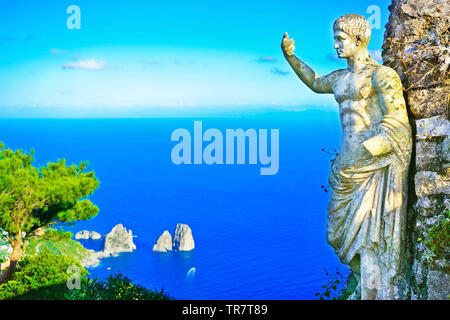 Statue of Augustus, Anacapri, Capri island, Italy Stock Photo - Alamy
