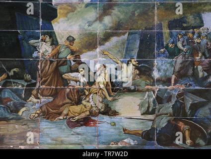 Numantine War. Siege of Numantia, 133 BC. Engraving. Museo Militar ...