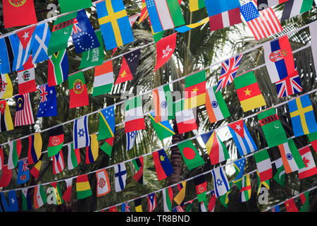 World flags, little flags of different countries Stock Photo - Alamy
