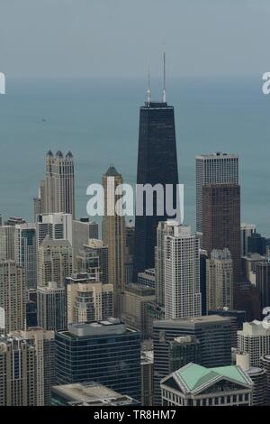 The view of Chicago from atop the Willis Tower, central Loop, Chicago ...