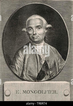 The Montgolfier brother's hot air balloon, Aérostat Réveillon, launched ...