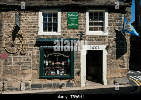 Pateley Bridge Sweet Shop, exterior view of a shop believed to be the ...