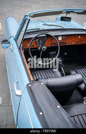 Steering wheel and dashboard of a Triumph Herald 13/60 (1967-1970 Stock ...