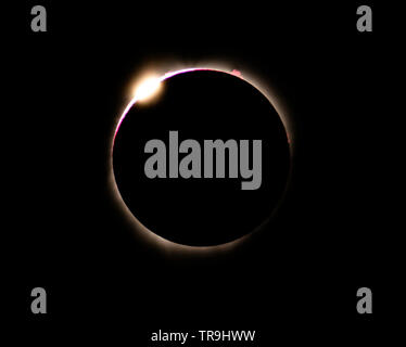 Solar eclipse, diamond ring effect Stock Photo - Alamy