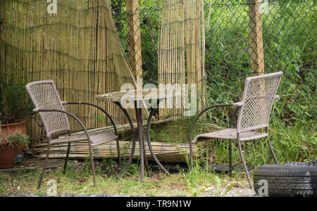 Scruffy garden furniture, England, UK Stock Photo - Alamy