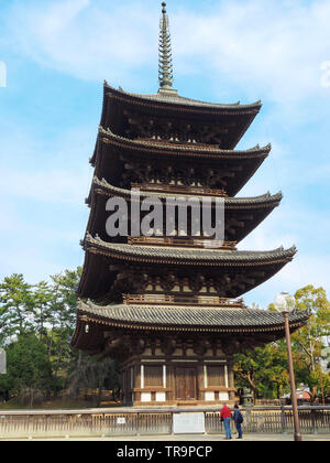 Pagoda and Nara Stock Photo - Alamy