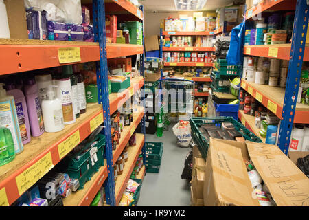 The shelves of a food bank in London Stock Photo - Alamy
