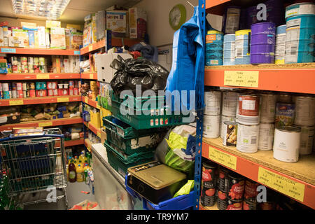 The shelves of a food bank in London Stock Photo - Alamy