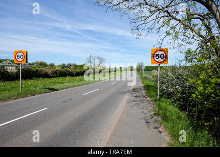 50 mph road signs Stock Photo - Alamy