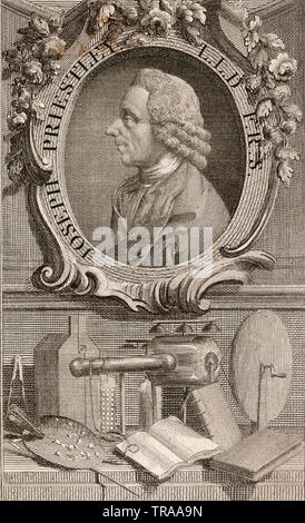 Joseph Priestley (1733-1804), English chemist who discovered Oxygen and ...
