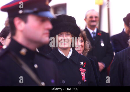 Sara Jones, widow of Lieutenant-Colonel H Jones VC OBE, commanding ...