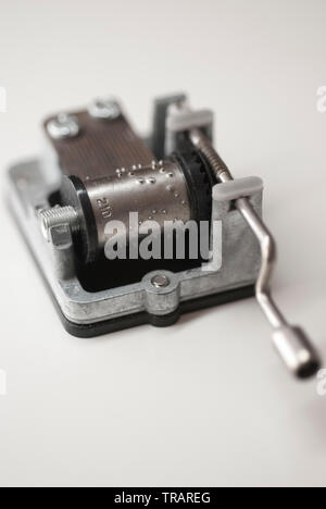 Hand crank box music Stock Photo - Alamy