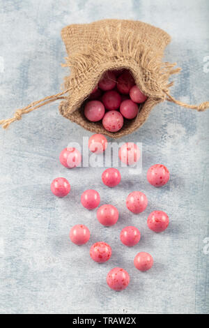 Pink Candy Chickpeas; Roasted chickpeas covered in chocolate, fruit ...