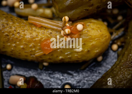 Extra Fine Cornichons - minuscule sour French pickles on natural stone ...