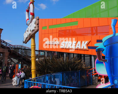 The Nickelodeon streak rollercoaster at Blackpool pleasure beach ...