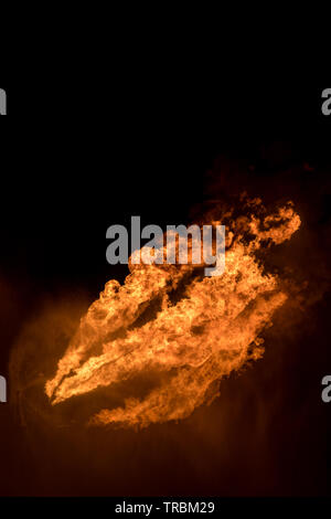 Well testing operation (flaring) of an oil and gas drilling rig ...